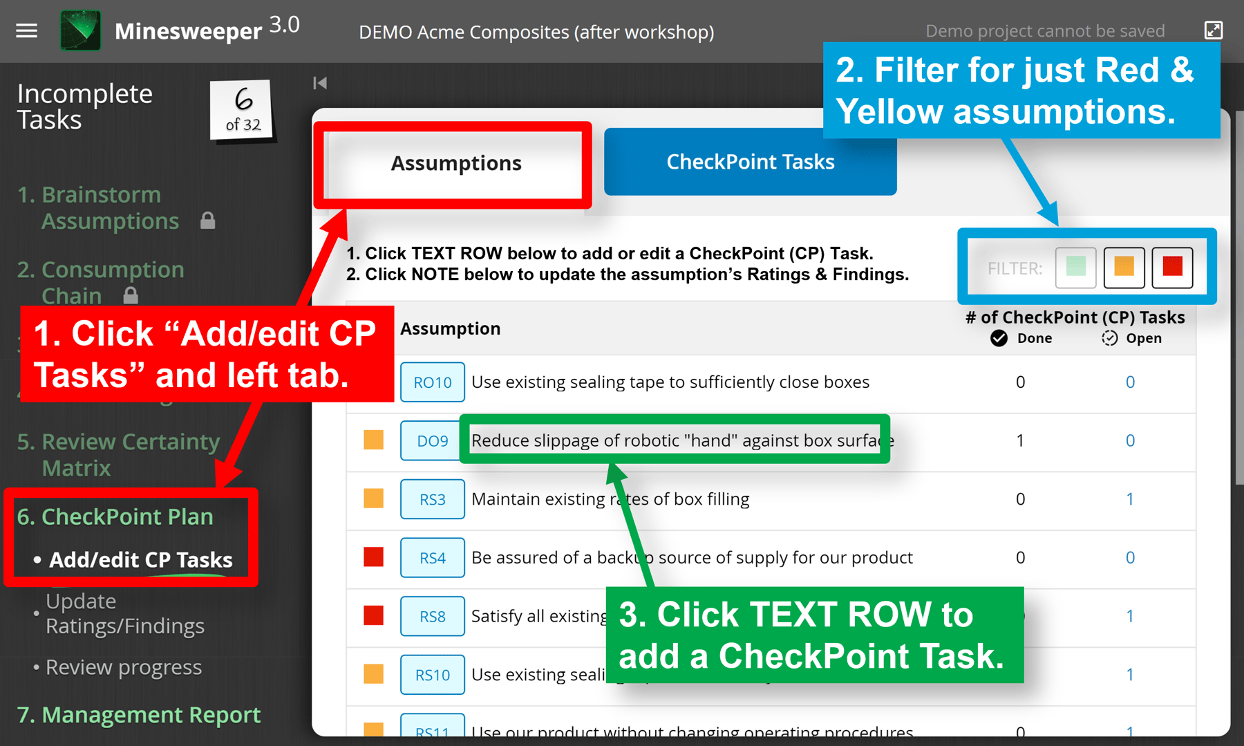 2. Add and edit CheckPoint tasks