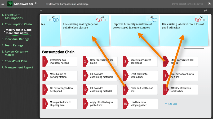 3. Use your consumption chain to generate more assumptions