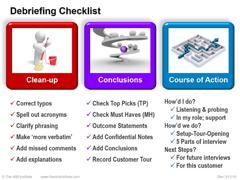 2. The Discovery interview debriefing checklist